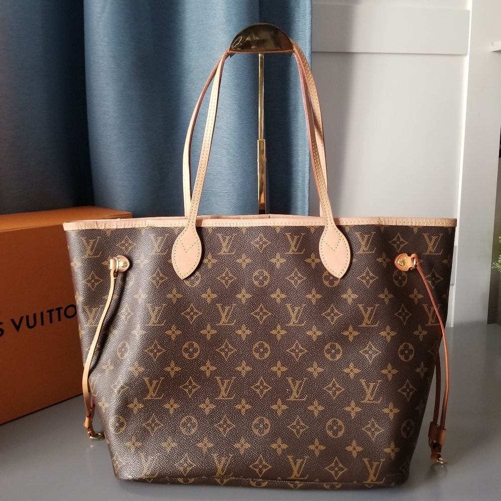 Louis Vuitton Lv Neverfull Mm Monogram Signature - Gem
